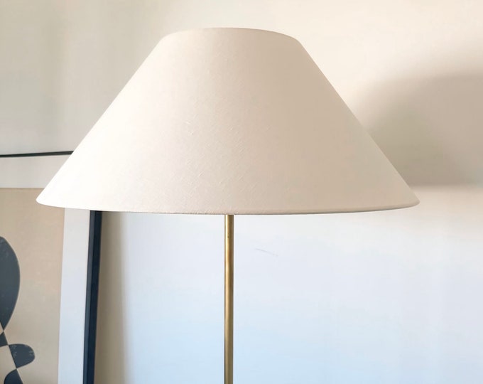 Large Floor Lampshade Big Size off White Linen Textured Lampshade ...