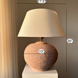 Earthy Textured Ceramic Clay Pottery Stoneware Earthenware Table Lamp ...