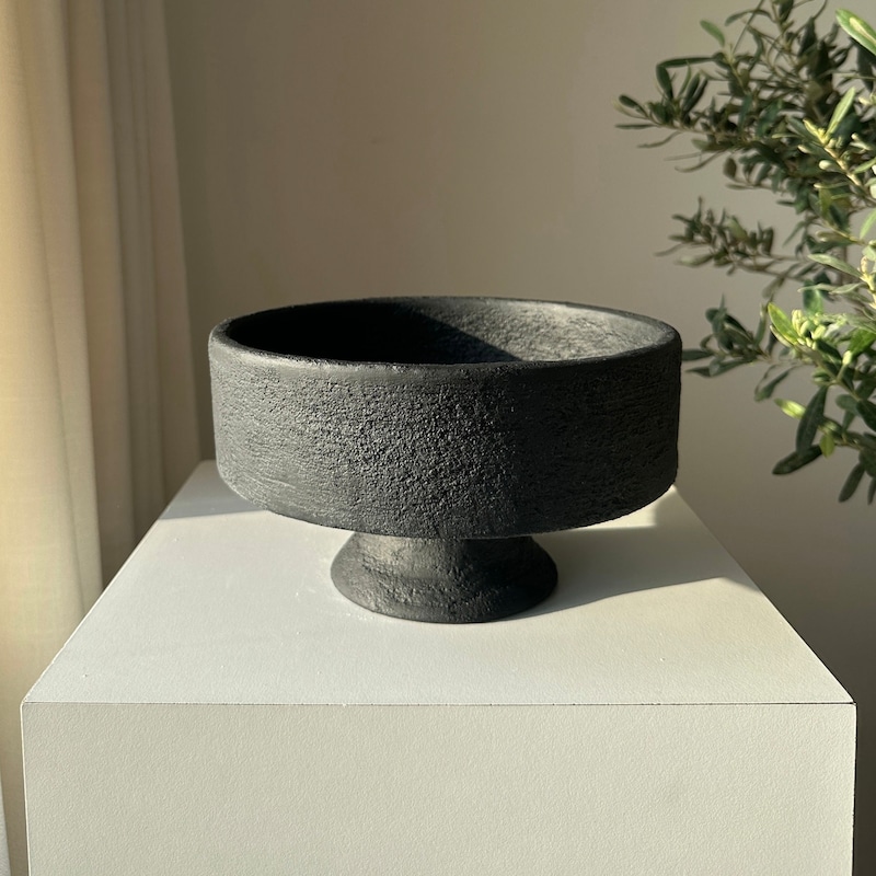 Black Ceramic Bowl - Etsy