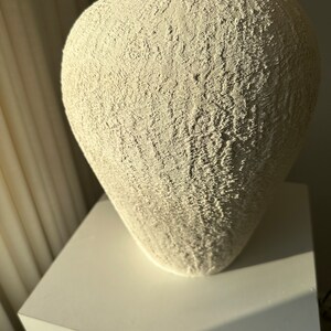 XL Size Stoneware Earthenware Unglazed Ceramic Textured Table Lamp Lamp ...