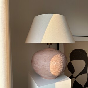Earthy Textured Ceramic Clay Pottery Stoneware Earthenware Table Lamp ...