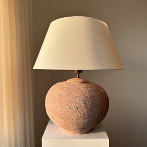 Earthy Textured Ceramic Clay Pottery Stoneware Earthenware Table Lamp ...