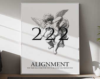 222 Angel Number Instant Printable Wall Art Print Digital Download ...