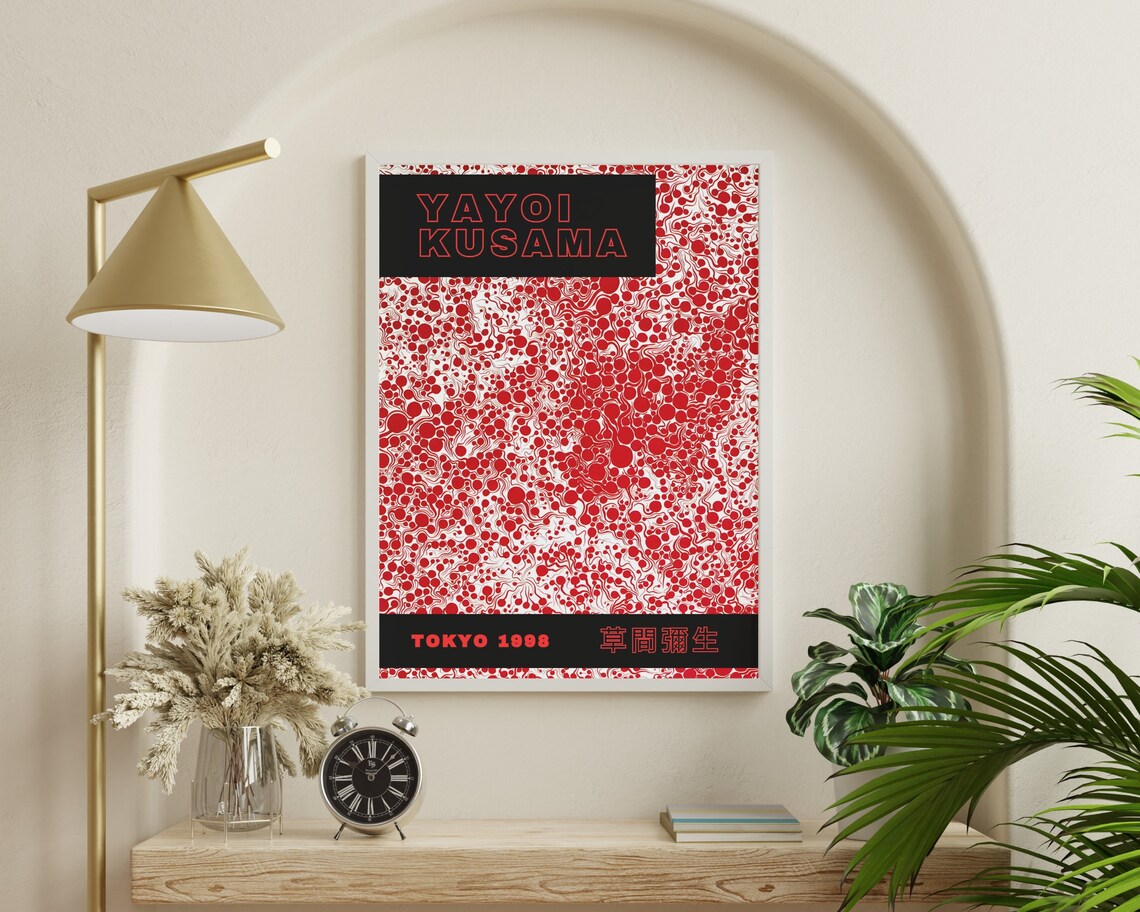 Yayoi Kusama Digital Print, Gallery Wall Poster, Japanese Poster, Yayoi ...