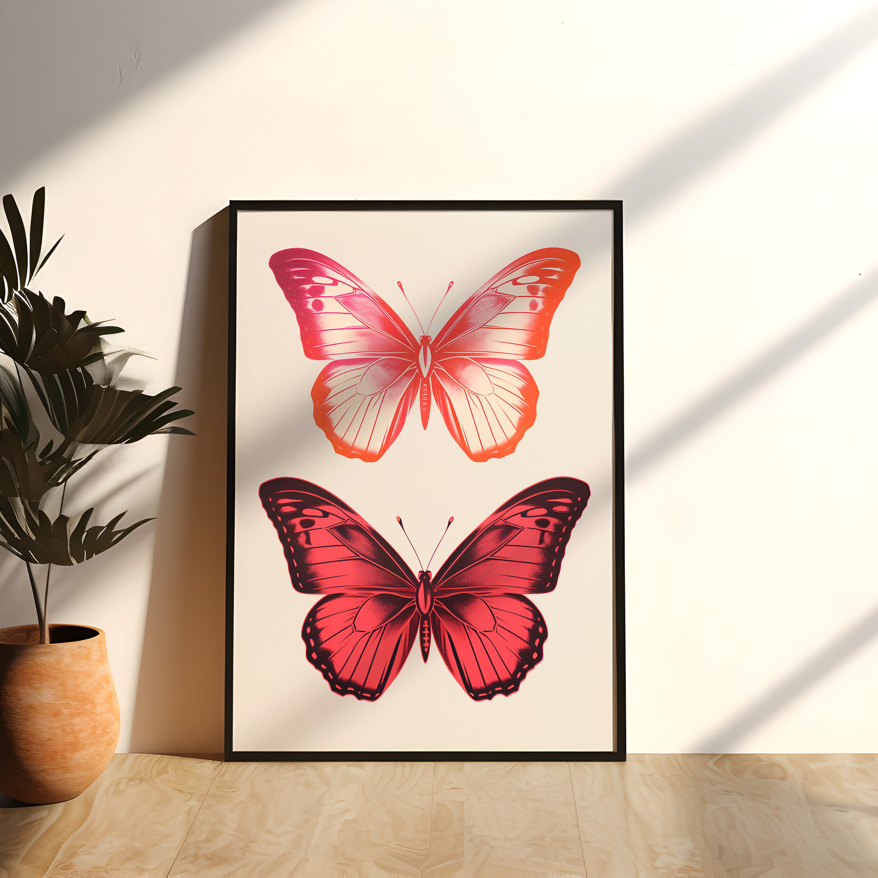 Colorful Butterfly Printable Poster Art Preppy Room Decor Cute Poster ...