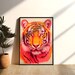 Colorful Tiger Poster Print Pop Art Room Decor Funky Wall - Etsy