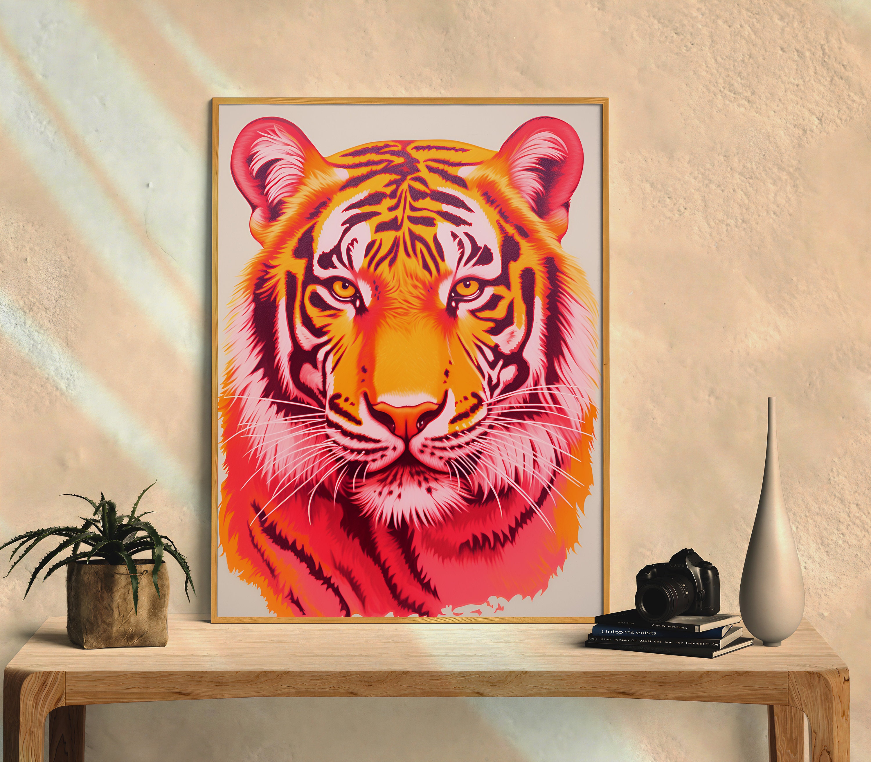 Colorful Tiger Poster Print Pop Art Room Decor Funky Wall - Etsy