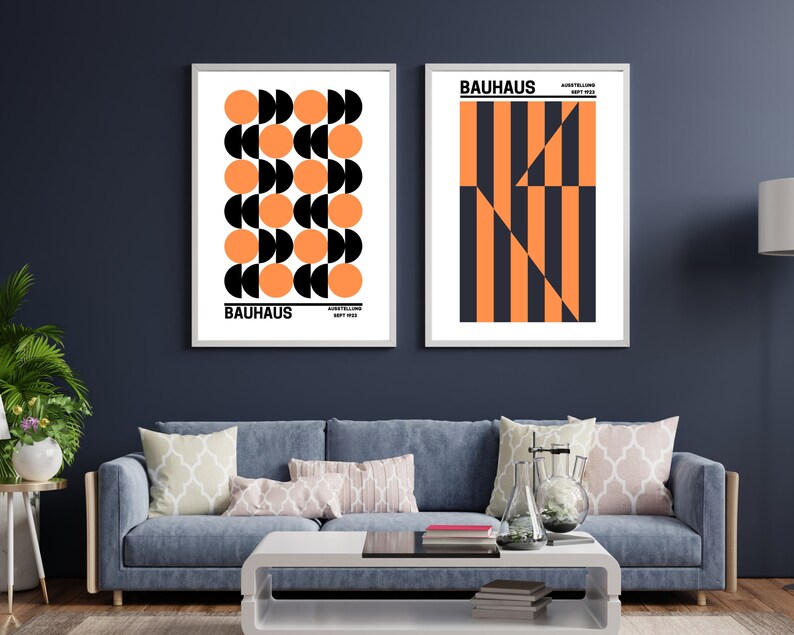Set of 3 Bauhaus Bauhaus Printable Exhibition Poster - Etsy