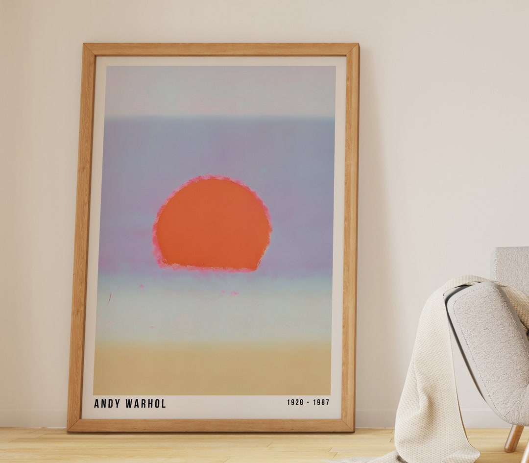 Andy Warhol Poster, Andy Warhol Sunset Print, Exhibition Wall Art ...