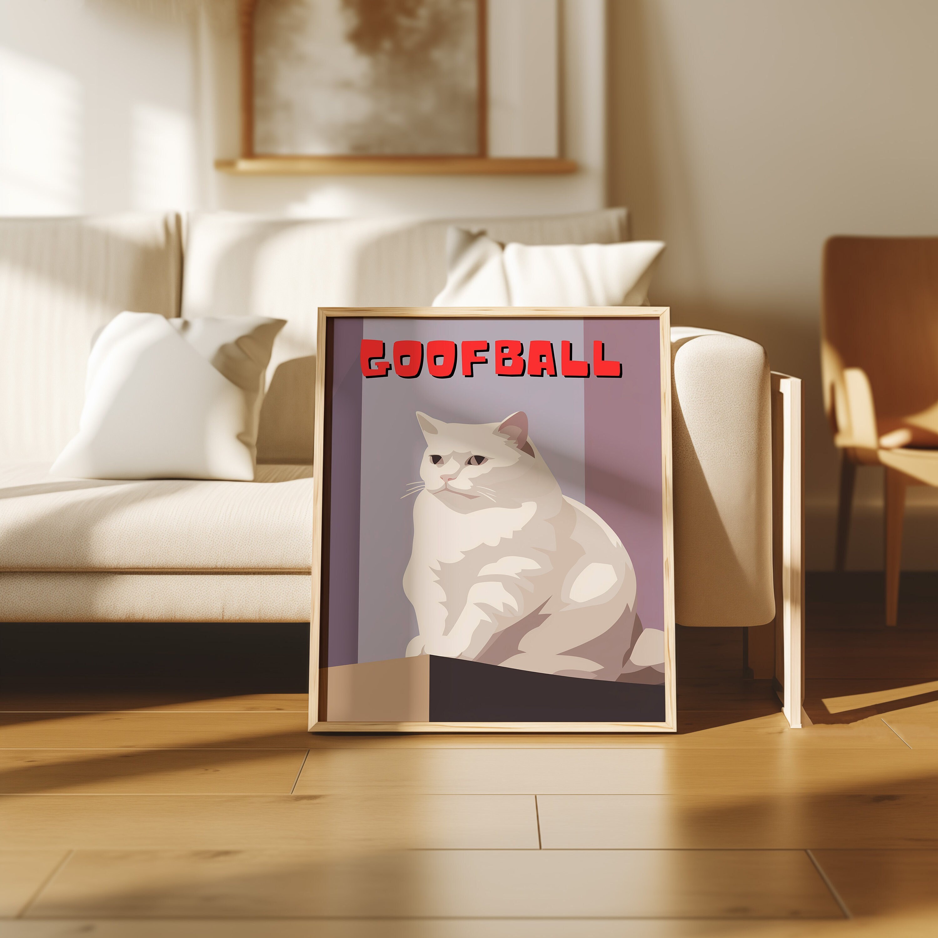 Funny Cat Poster Print Cat Wall Art Print Funny Cat Poster Cat Lover ...