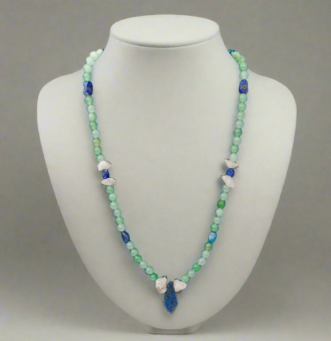 Semiprecious Gemstone Jewelry Handmade Semi Precious Gemstone Necklace ...