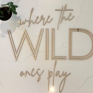 Wild One Nursery Sign Play Room Decor Kids Art - Etsy