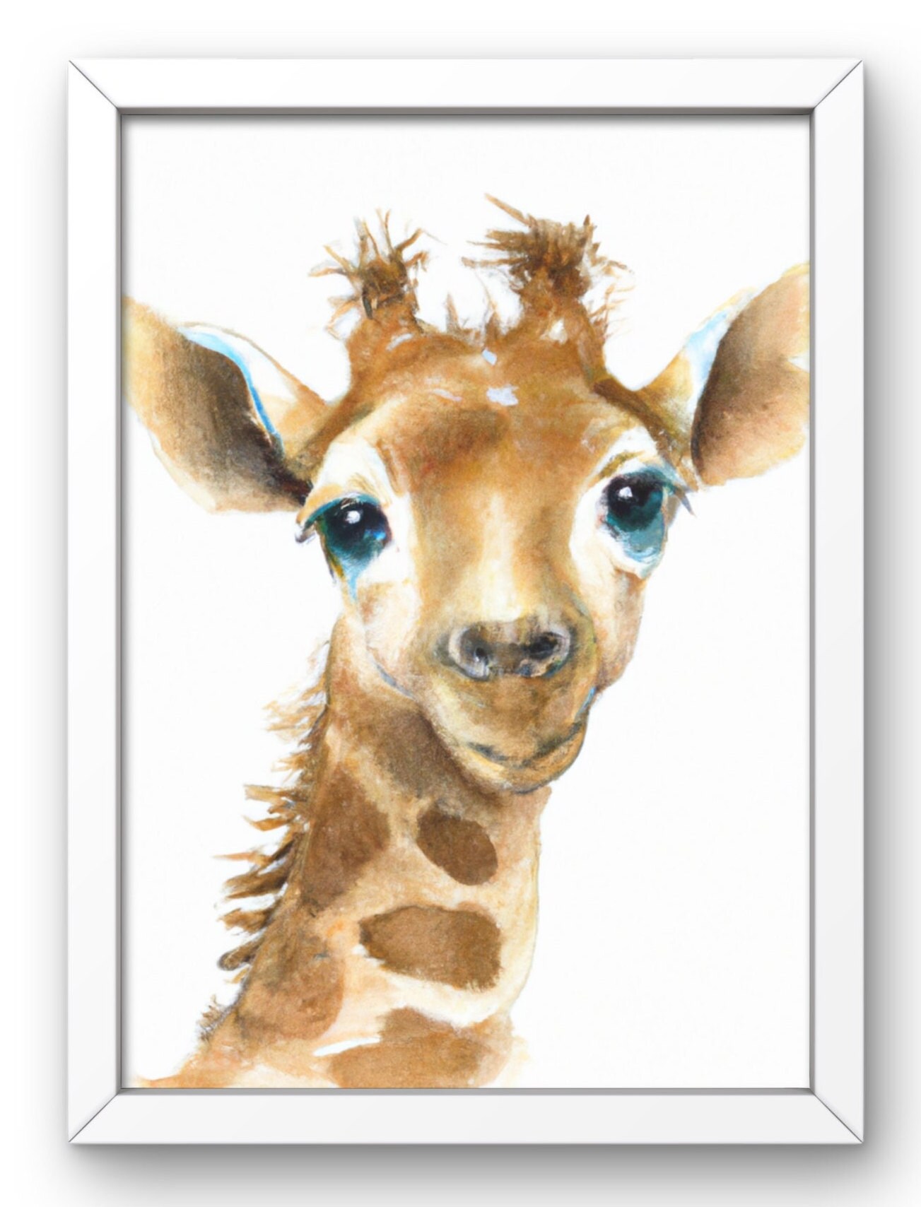 Cute Baby Giraffe Watercolor Digital Download - Perfect Nursery Decor ...