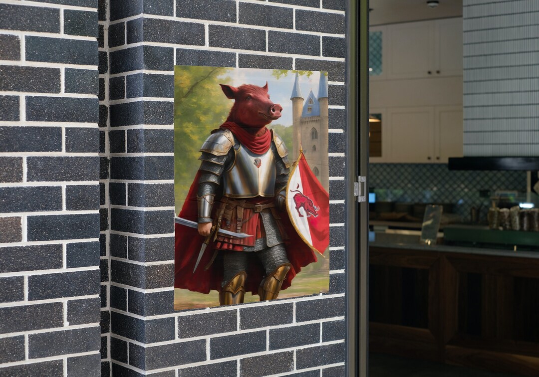 Razorback Knight: Digital Art Print - Medieval Warrior in Razorback ...