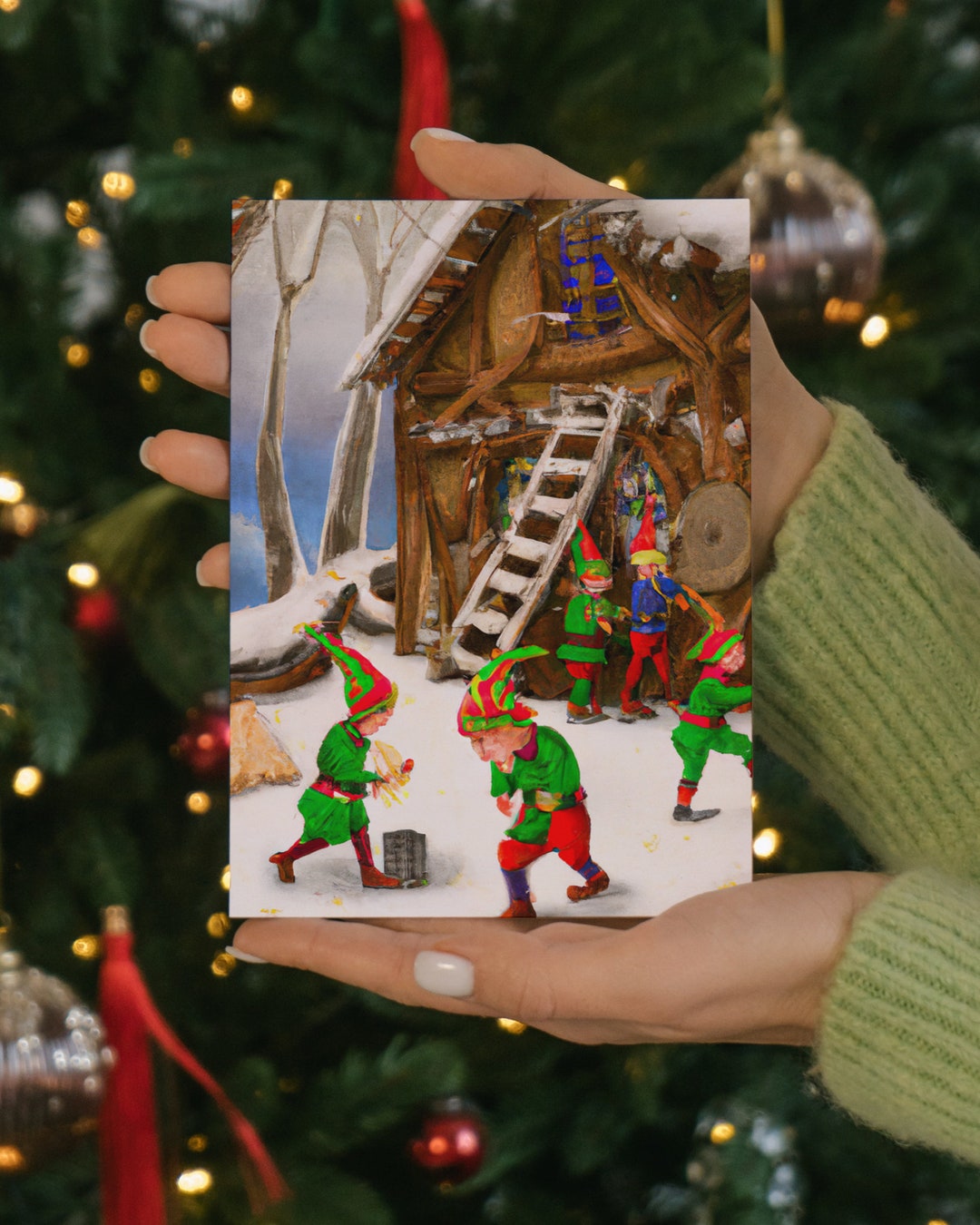 Printable Digital Wall Art Elves Working - Etsy UK