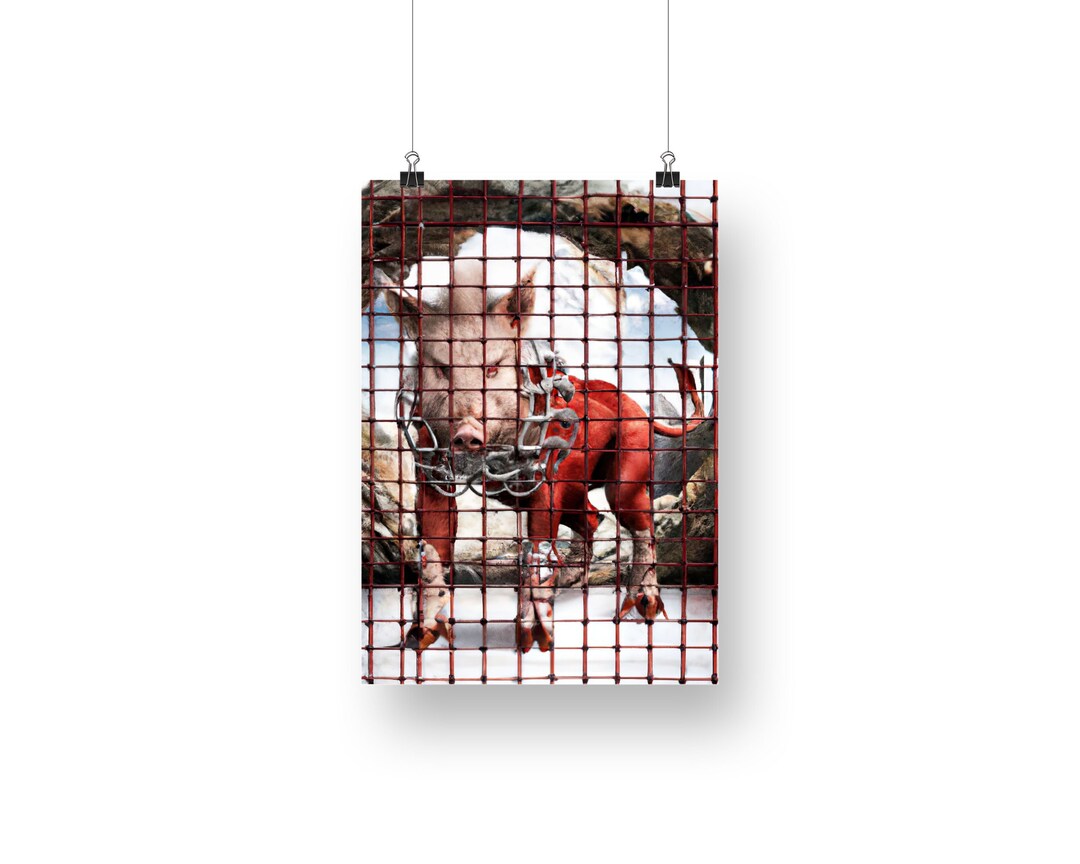 Razorback Caged Fan Art, Printable Digital Download - Etsy