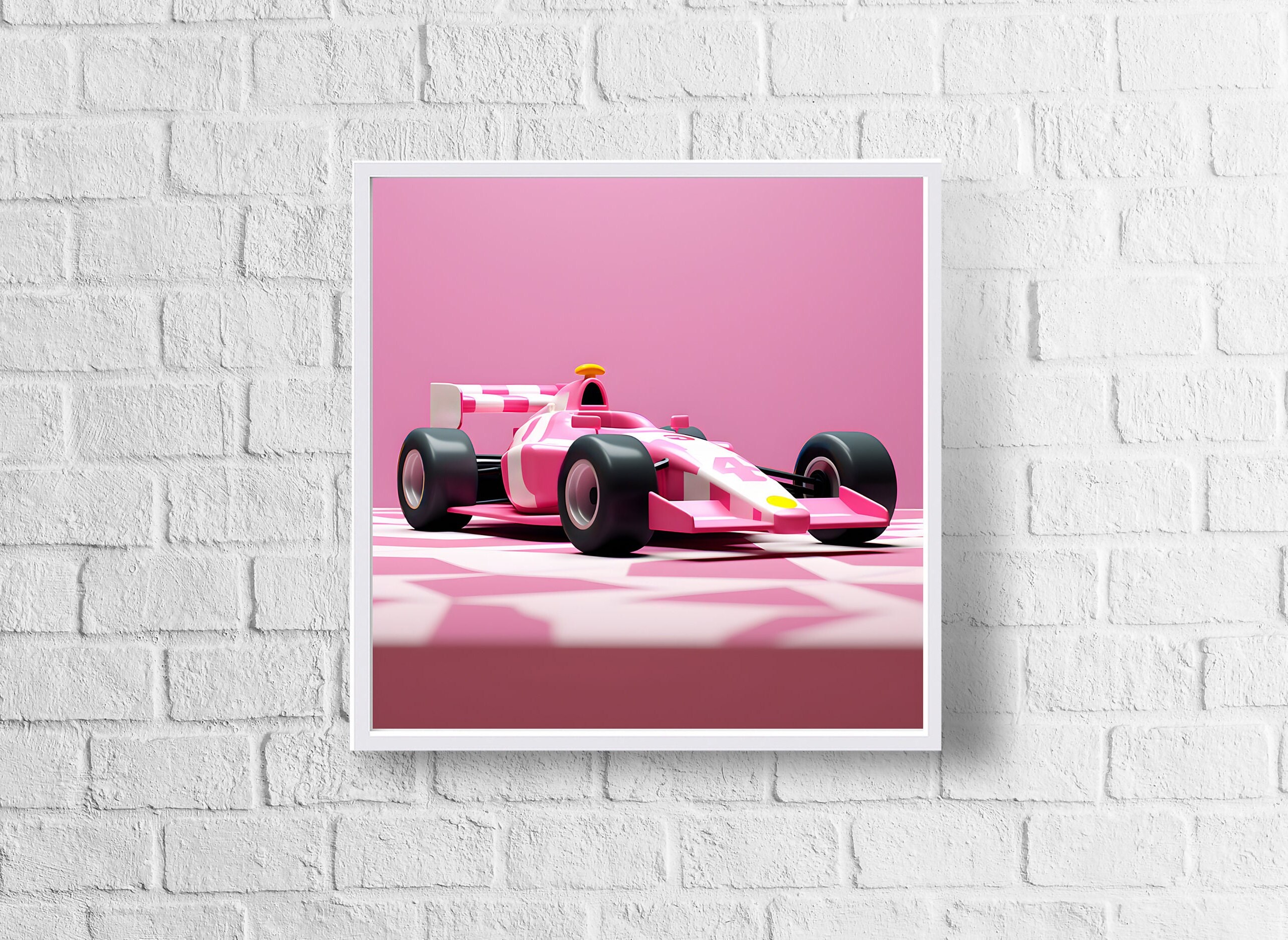 Barbie-inspired Pink 3D Formula 1 Racing Digital Artwork - Etsy Australia