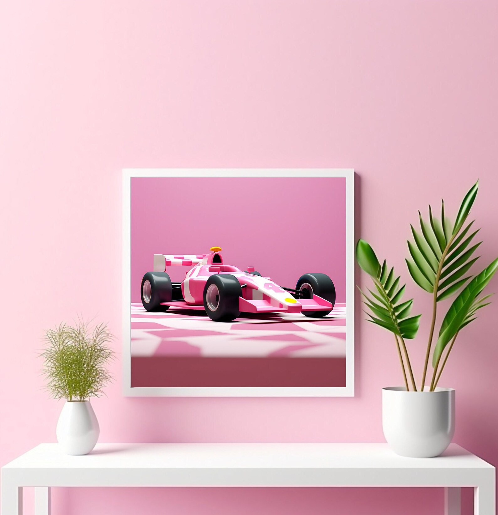 Barbie-inspired Pink 3D Formula 1 Racing Digital Artwork - Etsy