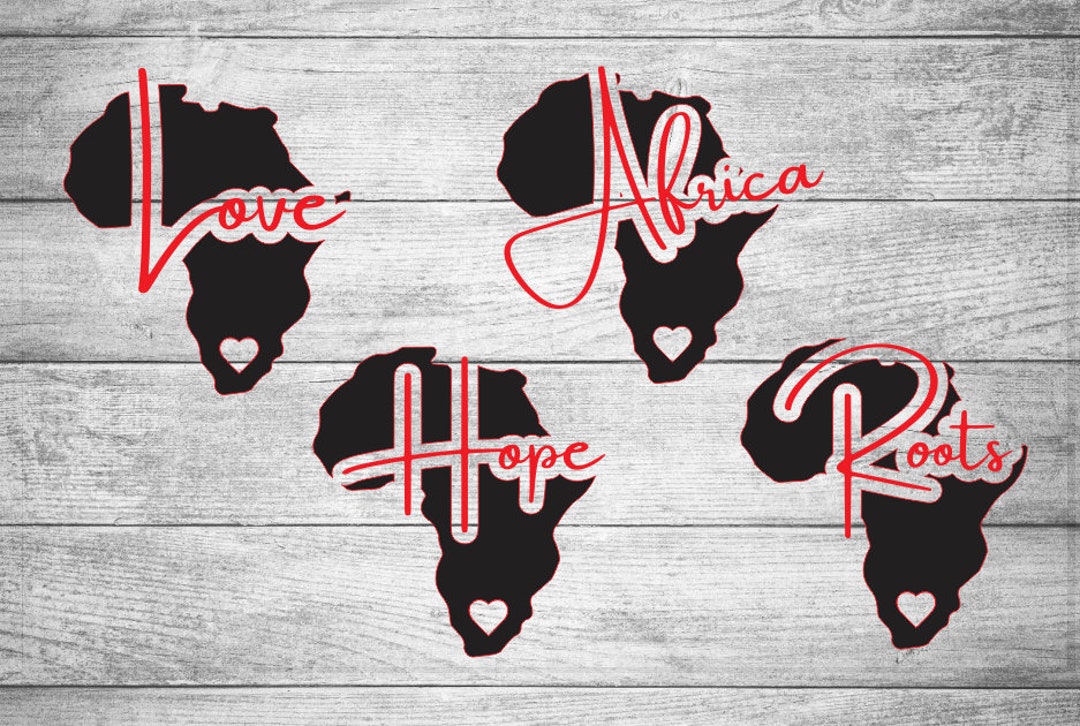 Africa Wording Love Hope_digital File - Etsy