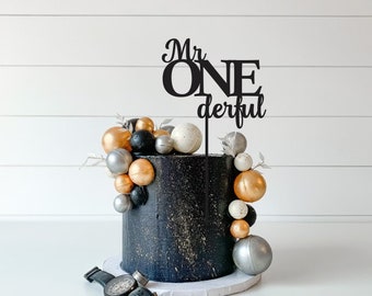 SVG File: Mr. One-derful Cake Topper Template Cricut, Silhouette .svg ...