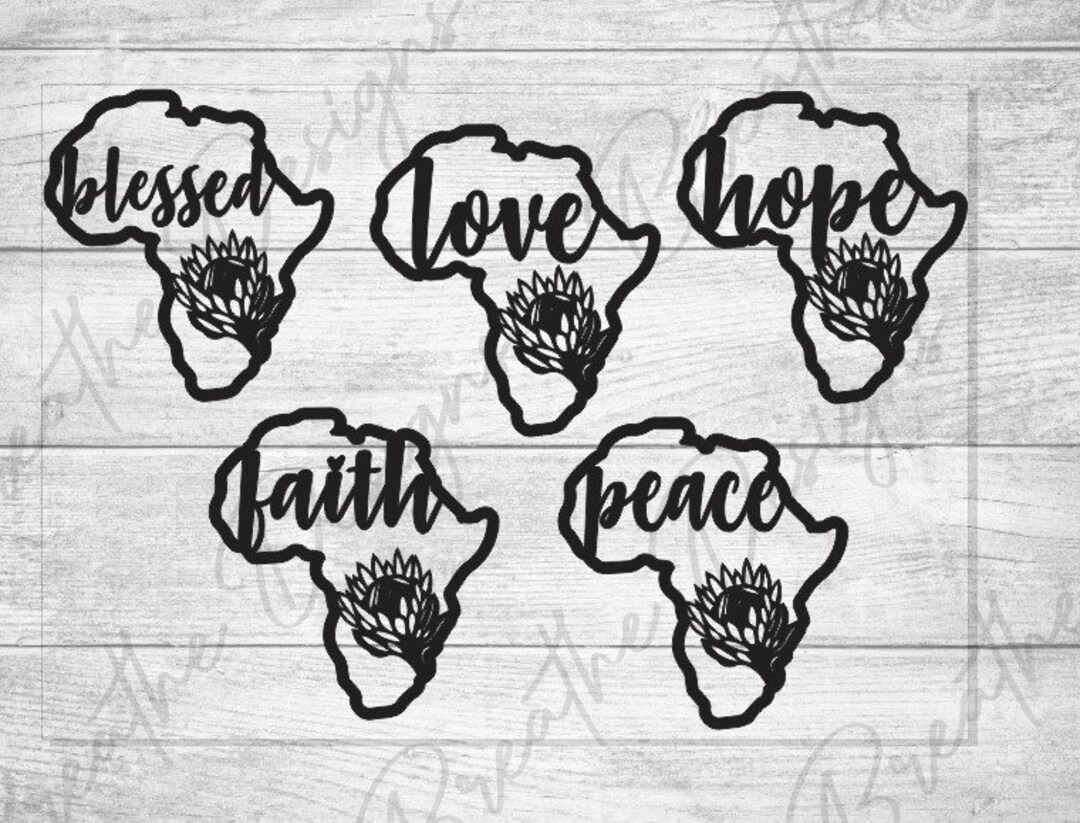 Africa Wording and Protea_digital File - Etsy Canada
