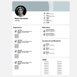 Professional CV Template With Linkedin Flair: Make Your Resume Stand ...
