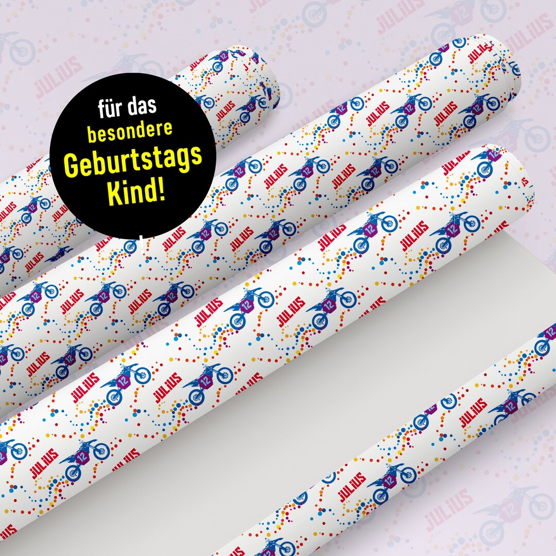 Motorcycle Wrapping Paper dream for Boys Girls From XS to XXL Giant ...