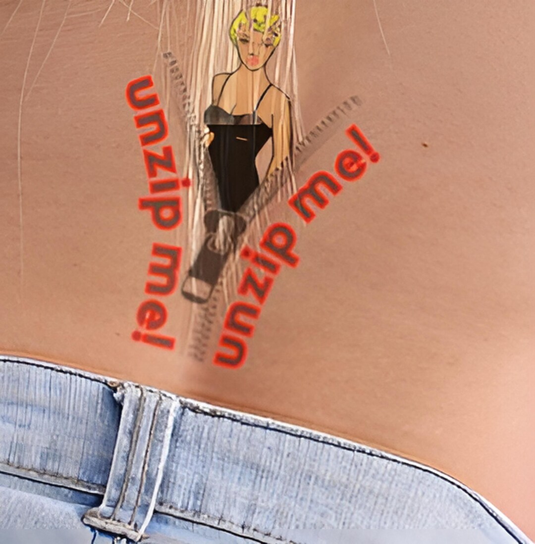 Unzip Me! Hot, Naughty Tattoo in Color. Make Your Skin Look Spicy! - Etsy