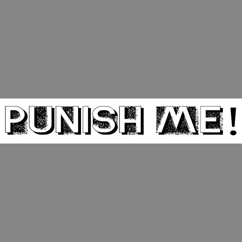 PUNISH ME! BDSM Sexy Temporary Tattoo in Black. Let Your Lover Punish ...