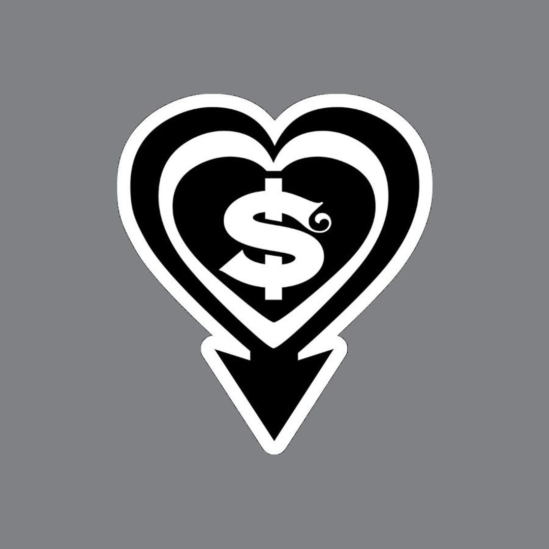 PUBIC SEXY Heart Decoration With DOLLAR Symbol Naughty Erotic Tattoo in ...