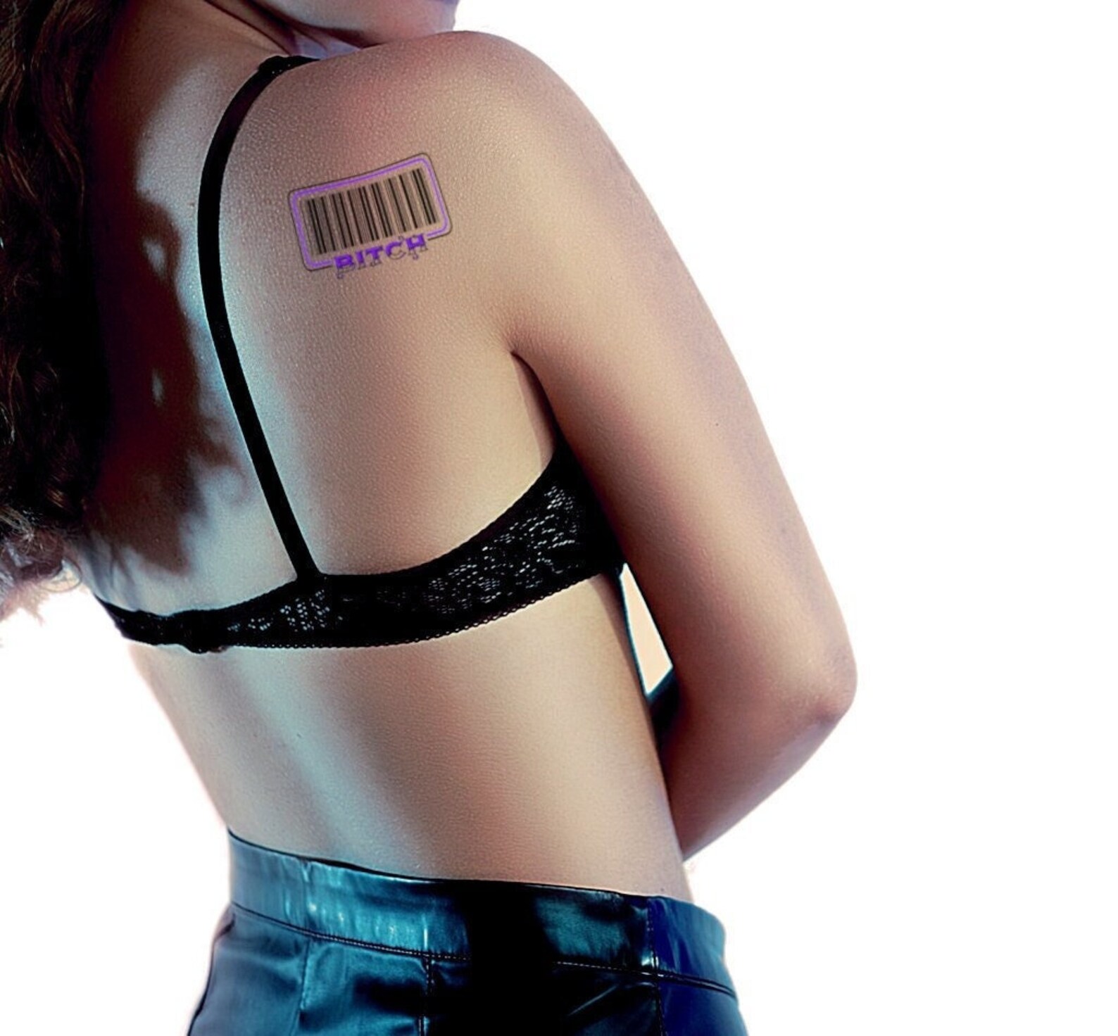 BITCH BARCODE Temporary Tattoo in Color. Dare to Spicy Your Party Look, With This Naughty BITCH ...