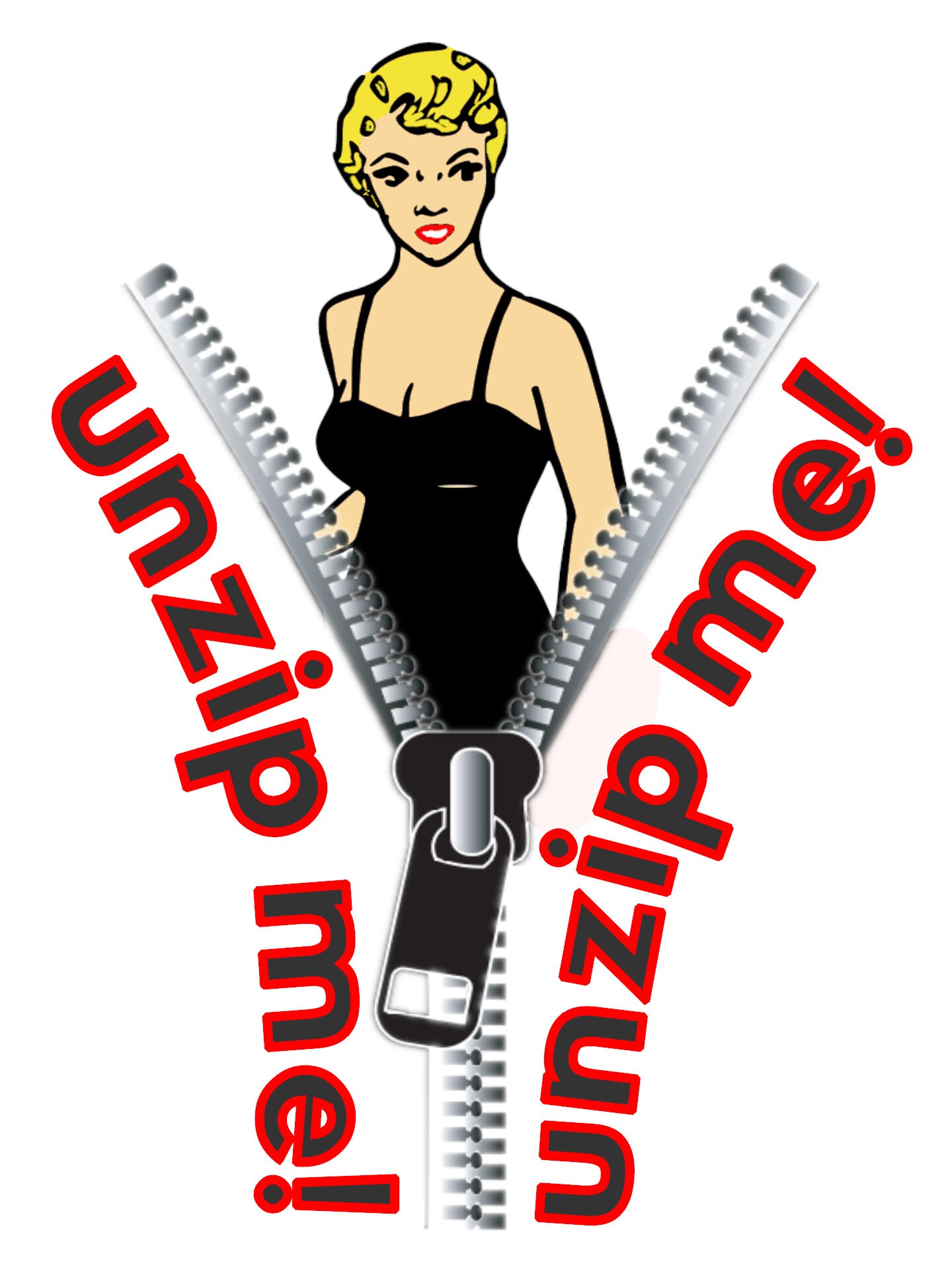 Unzip Me Hot, Naughty Tattoo in Color. Make Your Skin Look Spicy - Etsy