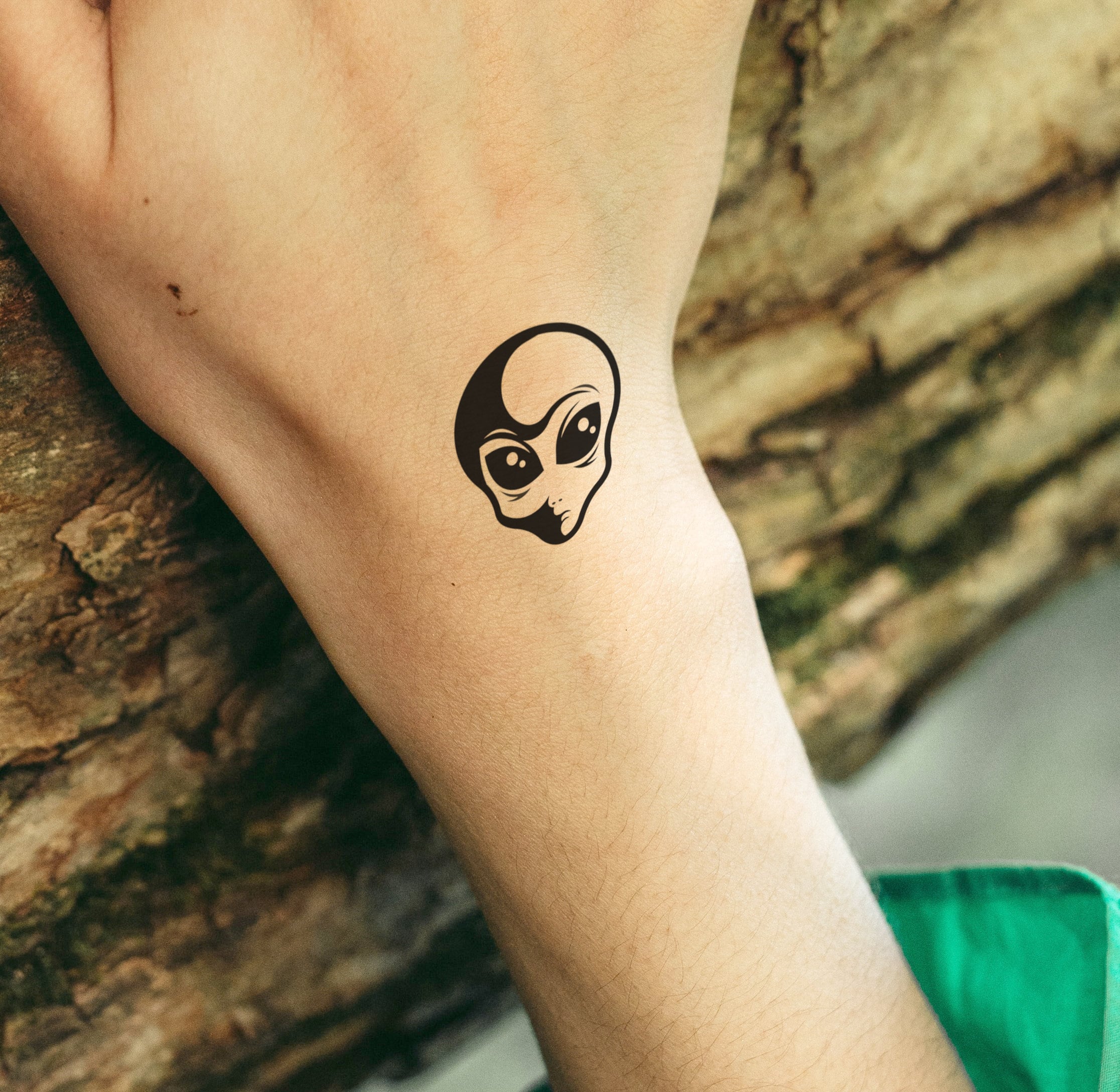 Alien Head Tattoo