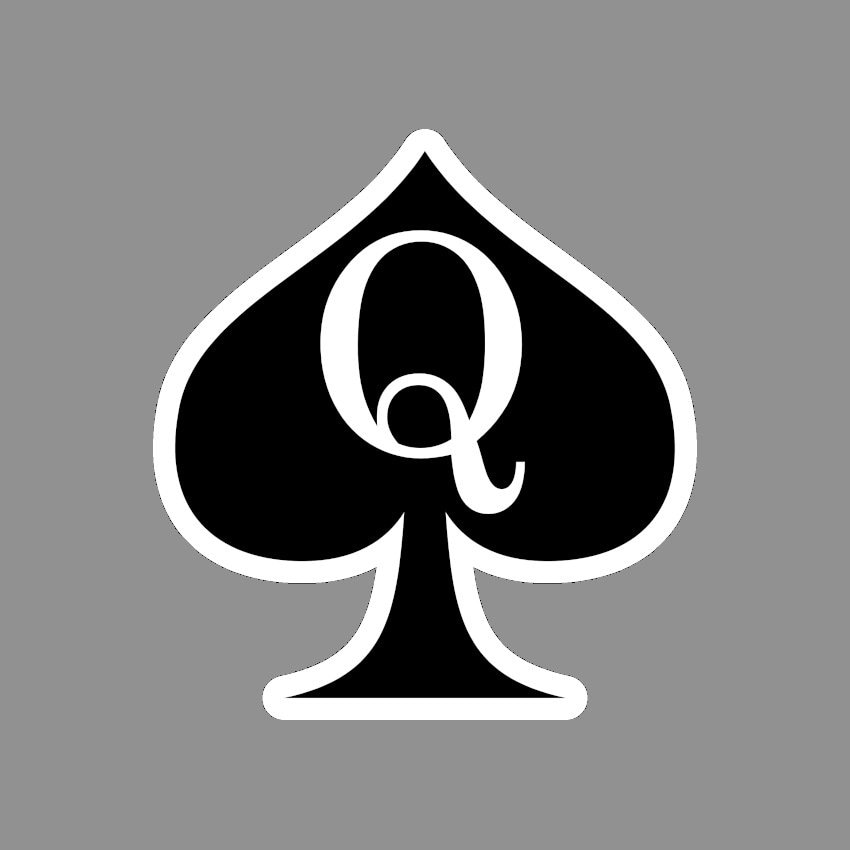 Classic QUEEN OF SPADES Symbol, a Hot Naughty Kinky Sexy Temporary ...