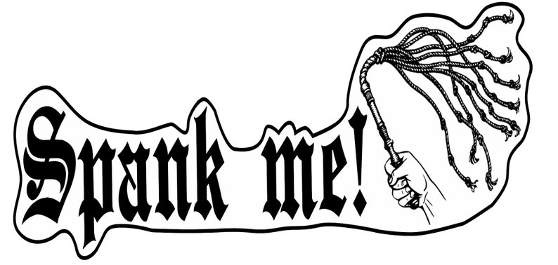 SPANK ME! BDSM Sexy Temporary Tattoo in Black. Let Your Lover Spank You ...