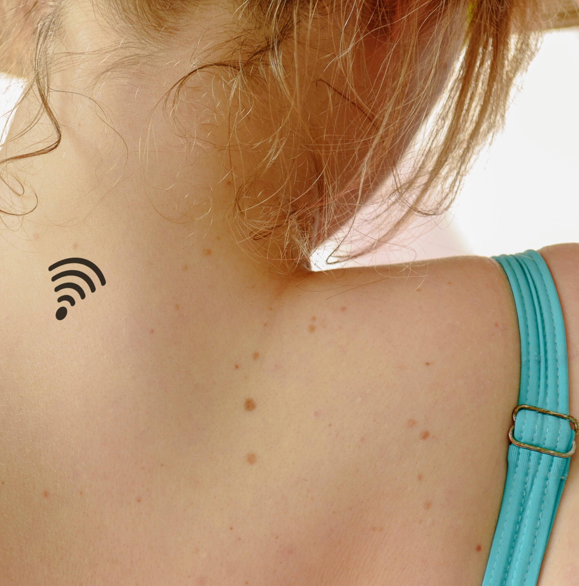 Wi-fi Signal Symbol Temporary Tattoo in Black. Full Signal of Wireless ...