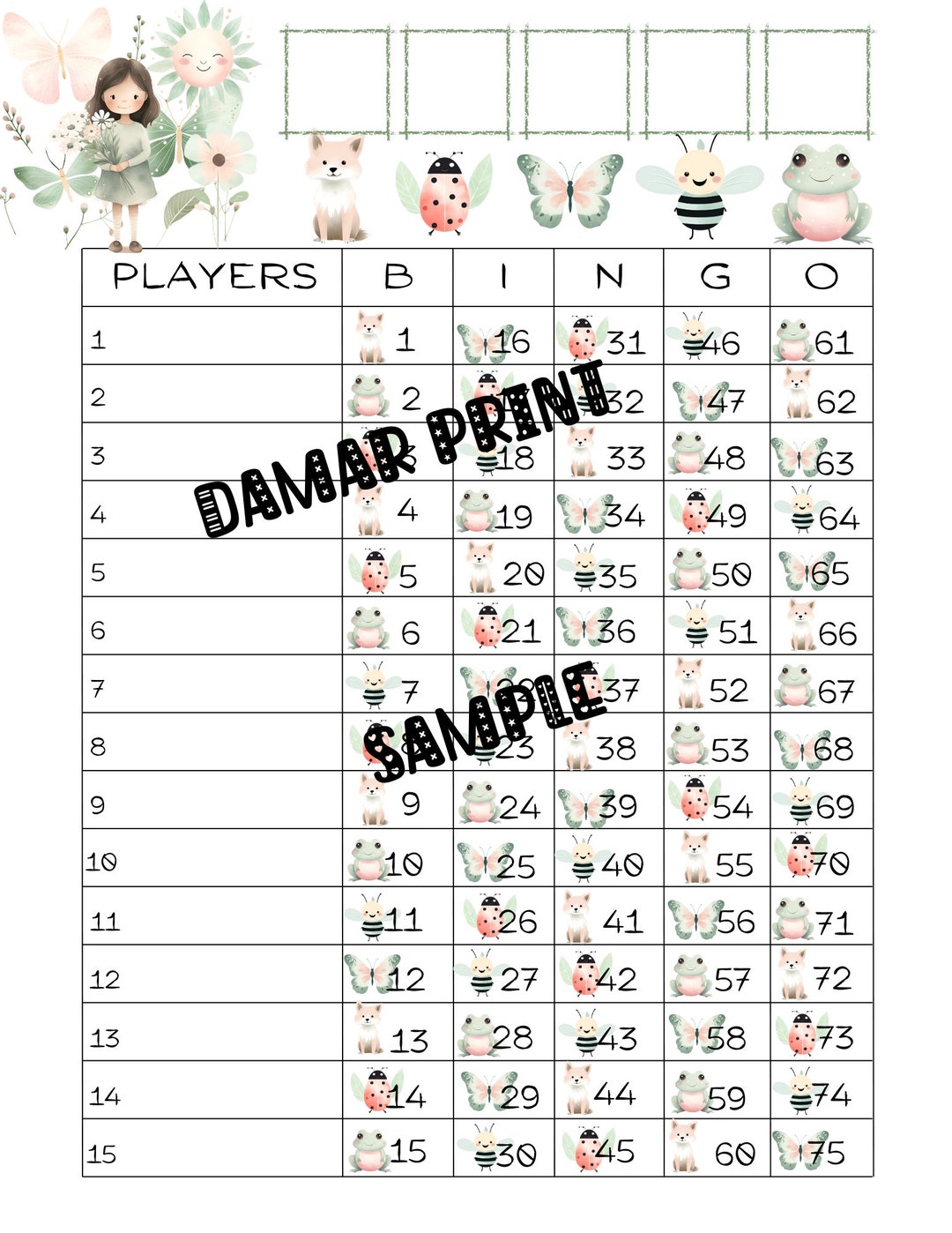 Summer Bingo Boards Printable-bingo Boards 1-15 Lines -summer Bingo ...