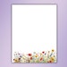 Meadow Unlined Lined Printable Stationery-field Blooms Writing Paper ...