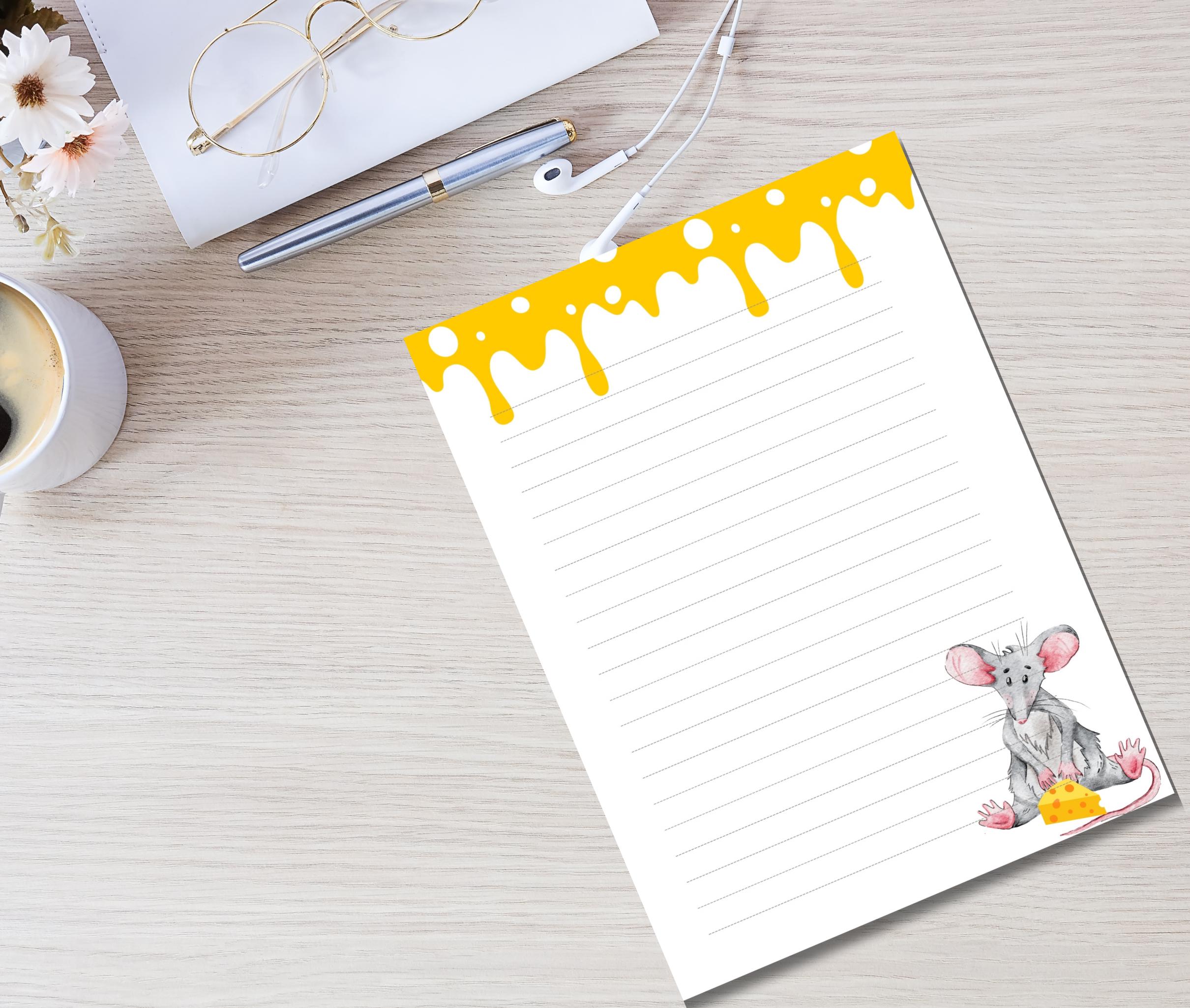 Cute Mouse Printable Stationery,digital Stationary,pen Pal Supplies ...