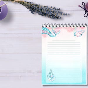 Printable Mermaid Letter Writing Paper Set,mermaid Stationery,marine ...