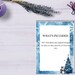 Blue Winter Printable Stationery-christmas Tree Snowman Writing Paper ...
