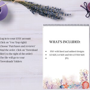 Undersea World Printable Stationery- Sea Marine Ocean Writing Set ...