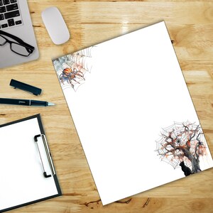 Tree in the Spider Web Printable Stationery-spider Writing Paper Set ...