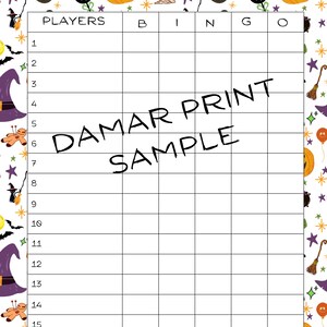 Halloween Printable Bingo Boards Bundle-bingo Boards 1-15 Lines ...