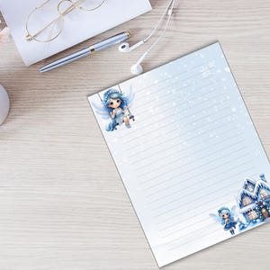 Winter Fairy Printable Stationery-witner Angel Writing Paper Set ...