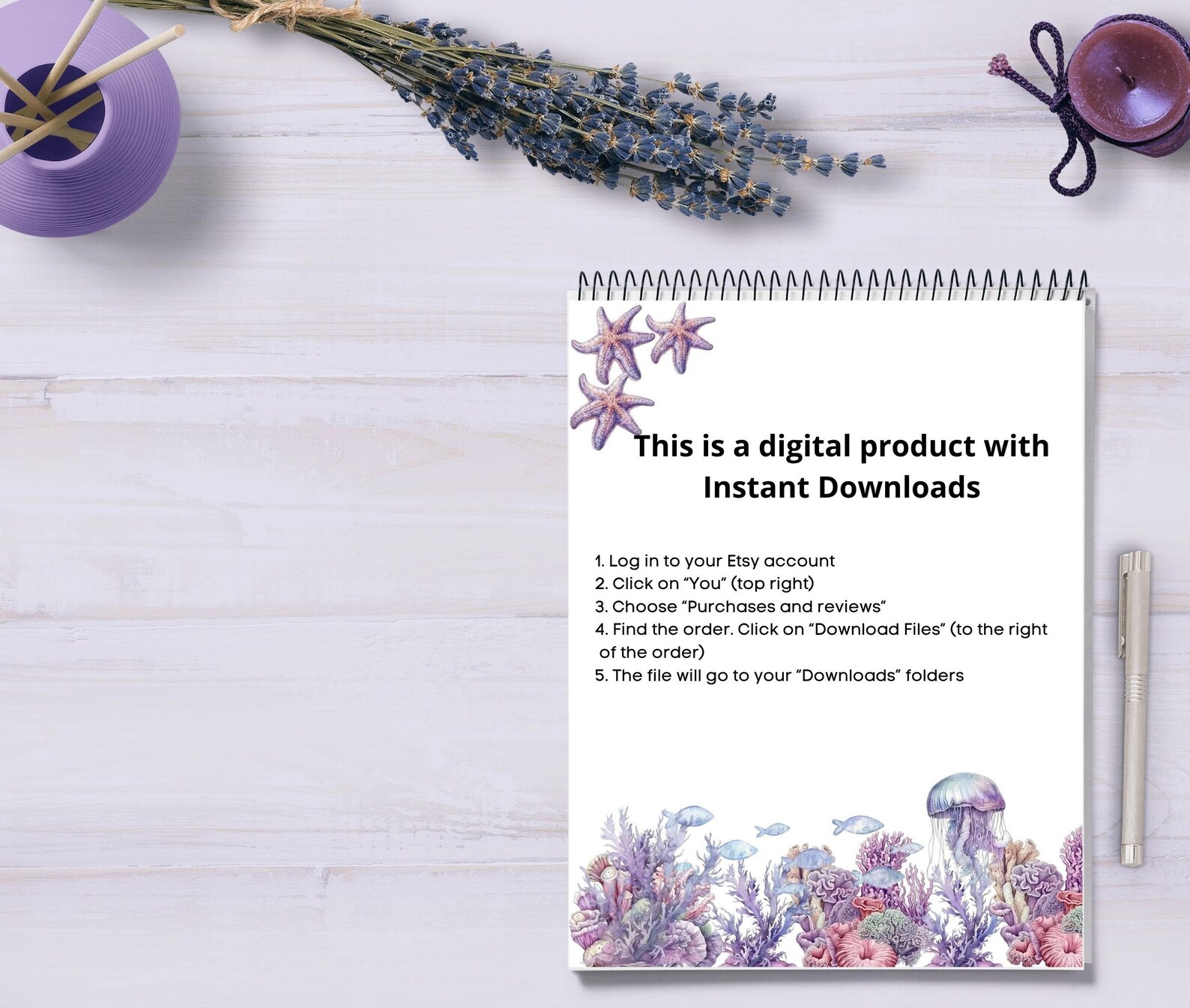 Sea Marine Printable Stationery-watercolor Ocean Writing Set A4/A5/US ...