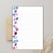 Pansies With Butterflies Printable Stationery-flower Writing Paper ...
