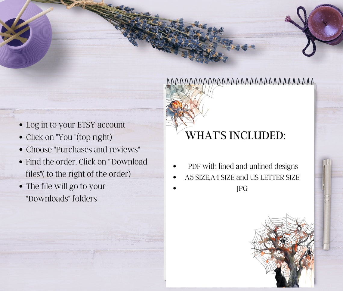 Tree in the Spider Web Printable Stationery-spider Writing Paper Set ...