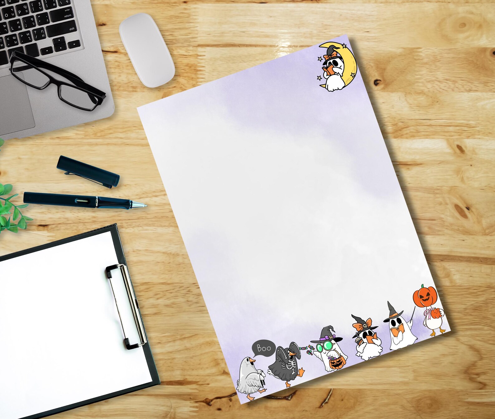 Halloween Printable Stationary Set-halloween Writing Paper Lined ...