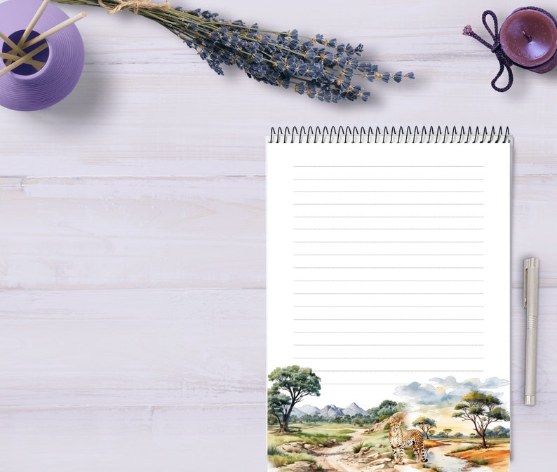 Watercolor Safari Animal Printable Stationery/festive/jungle Animal ...